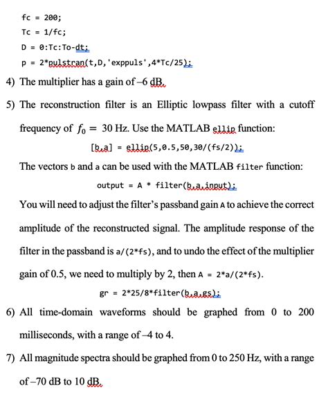 perform a matlab simulation of the sampling