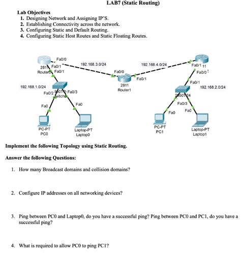 Lab7 Static Routing Lab Objectives 1 Designing