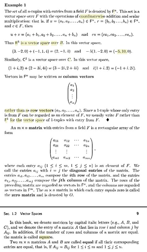 Solved Example The Set Of All N Tuples With Entries From A Chegg