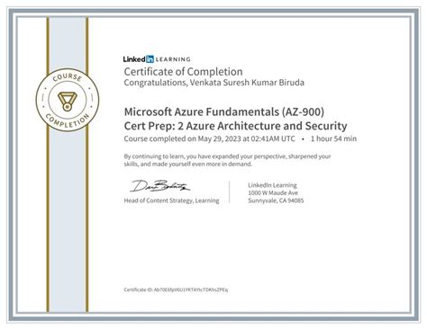 Venkata Suresh Kumar Biruda On Linkedin Certificate Of Completion