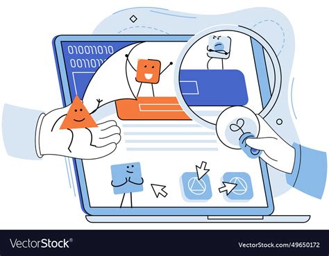 Application Testing Metaphor App Test Royalty Free Vector