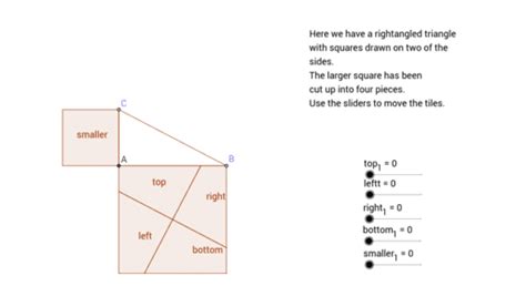 Pythagoras Theorem A Visual Demonstration Geogebra