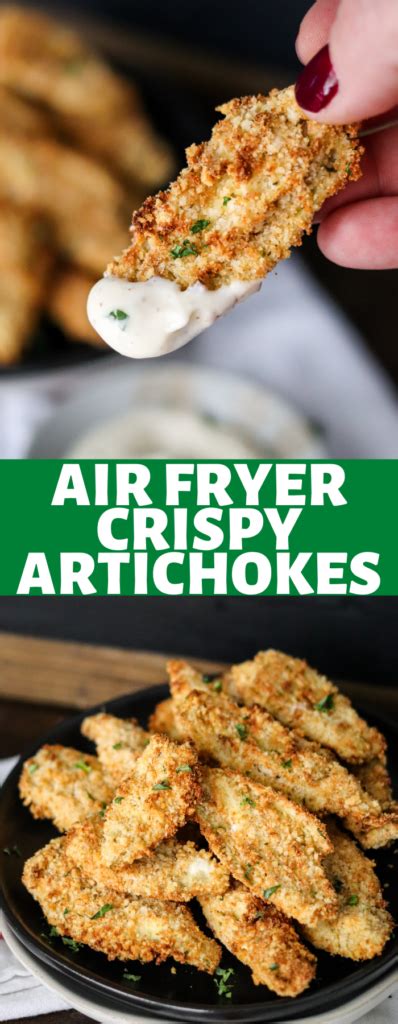 Air Fryer Crispy Artichokes Easy Appetizer Domestic Superhero