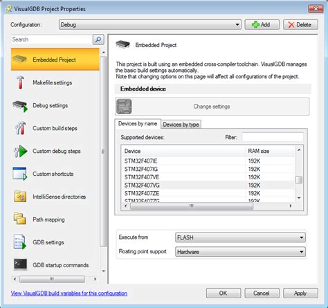 Using Stm Hardware Floating Point Support Visualgdb Tutorials