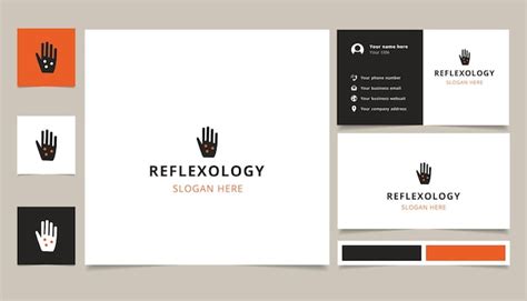 Premium Vector Reflexology Logo Design With Editable Slogan Branding Book