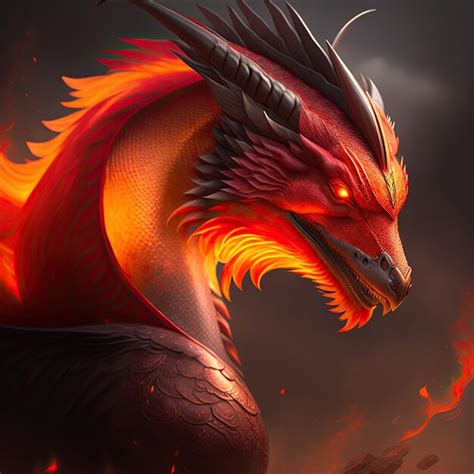 Premium Ai Image Fire Dragon