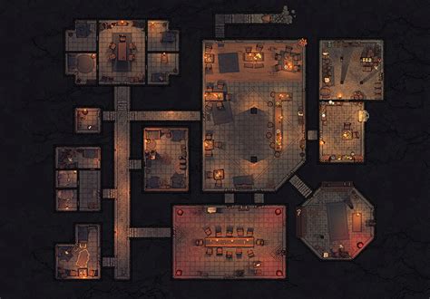 The Underground Sanctuary Battle Map By 2 Minute Tabletop