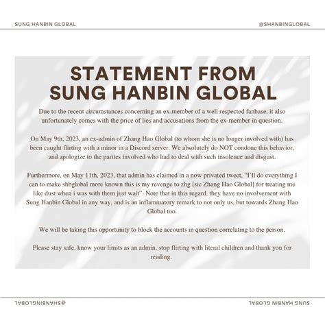 SUNG HANBIN GLOBAL On Twitter
