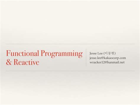 Functional Programming Ppt