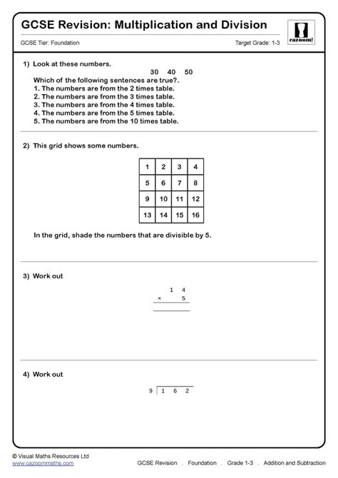 Multiples Factors Primes Gcse Questions Gcse Revision Questions