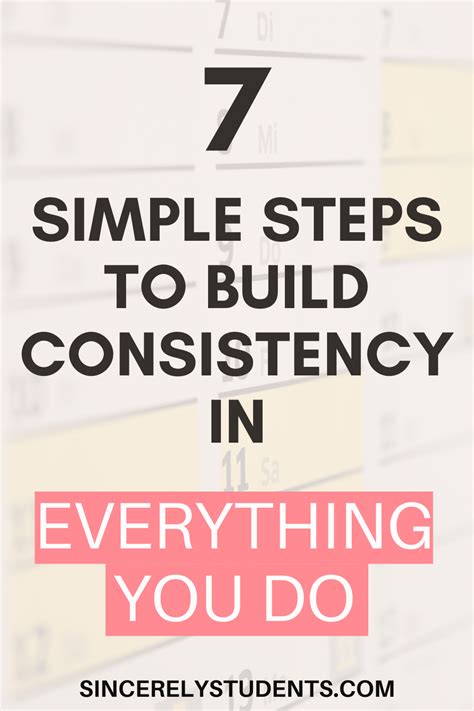 How To Build Consistency In Everything You Do Become Consistent In 7 Powerful Steps Good
