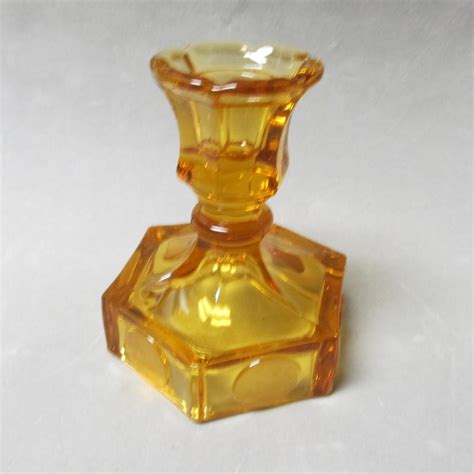 Fostoria Coin Glass Candle Holder Etsy