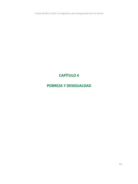 Pobreza Y Desigualdad Pdf Pobreza Pobreza E Indigencia