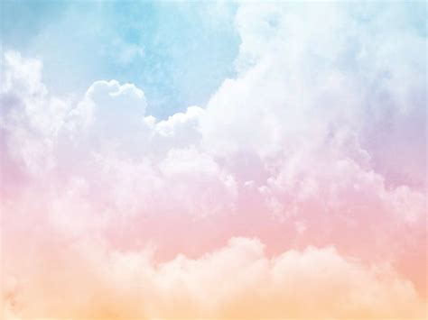 Wallpaper Ombre Cloud Rainbow Pastel Peel And Stick Etsy Tapet