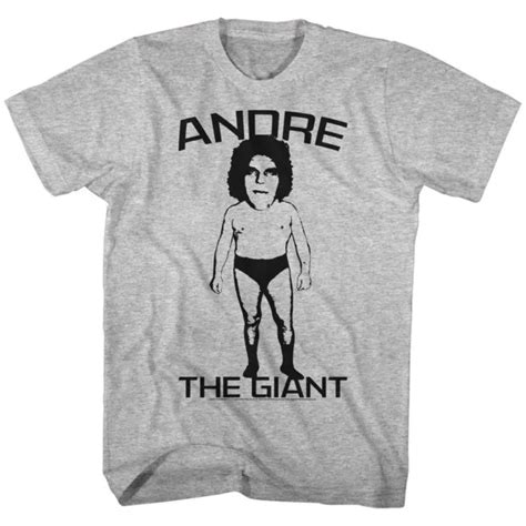 Andre The Giant Cabeza Grande Manga Corta Heather Adulto Camiseta Eur 30 54 Picclick Fr