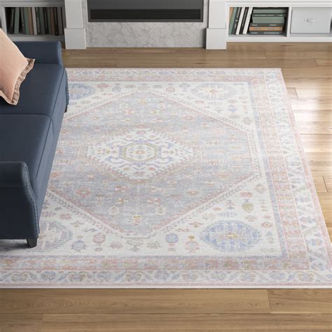 Langley Street Beecher Bayside 118 Area Rug In Ivory Blue Pink