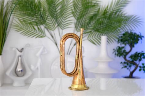 Vintage Horn Copper Brass Bugle Military Cavalry Army Military Command