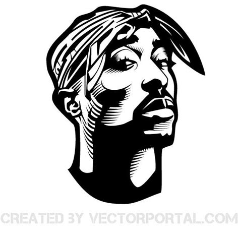 Rapper Tupac Shakur Graphics Royalty Free Stock Vector Images