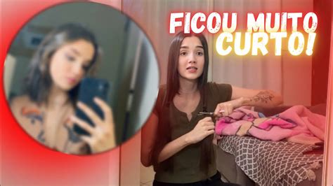 Cortei Meu Cabelo Em Casa Ficou Muito Curto Youtube