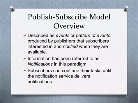 Publish Subscribe Model Overview Pptx