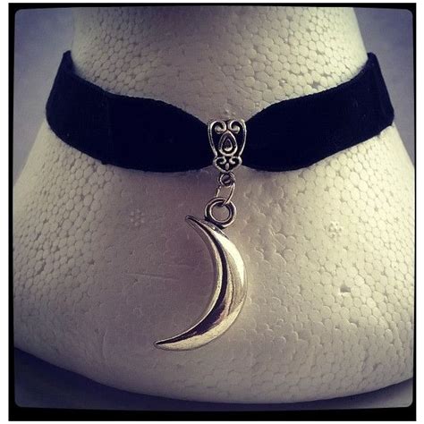 Gothic Crescent Moon Necklace Gothic Chokers Moon Necklace Crescent
