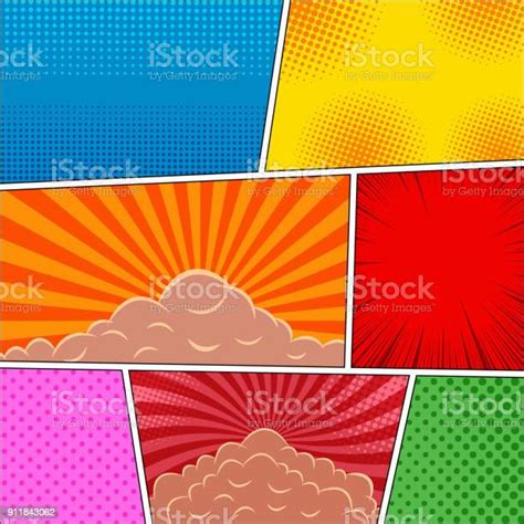 만화 책 페이지 배경 가리기에 대한 스톡 벡터 아트 및 기타 이미지 가리기 개체 그룹 공란 Istock