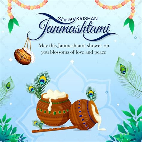 Publicación De Krishan Janmashtami Psd Premium