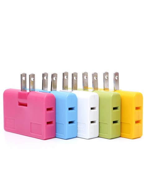 1pc 180 Rotation Adapter 1 Plug 3 Socket Foldable 3in1 Adapter