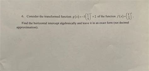 6 Consider The Transformed Function Gx−351x2