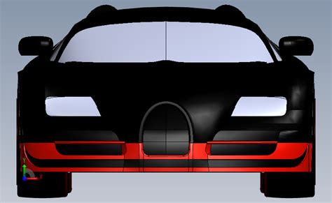 布加迪威龙跑车 SOLIDWORKS 2011 模型图纸下载 懒石网
