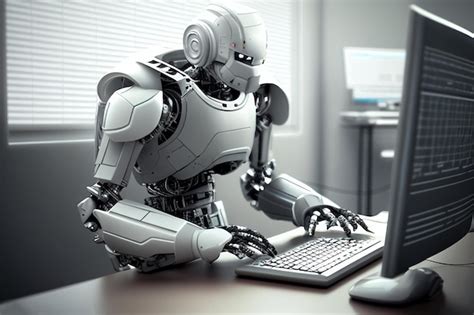 Робот Chatgpt Ai отвечает на вопросы о компьютерном роботе помощнике