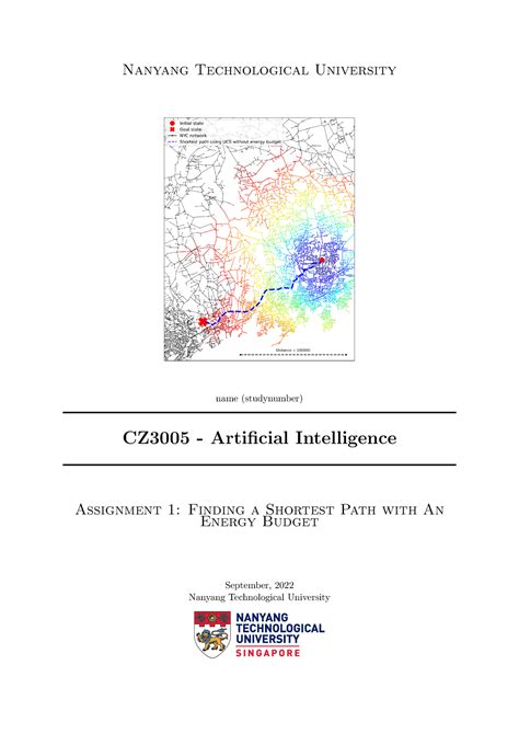 CZ3005 Assignment 1-6 - Nanyang Technological University name (studynumber) CZ3005 - Artificial ...