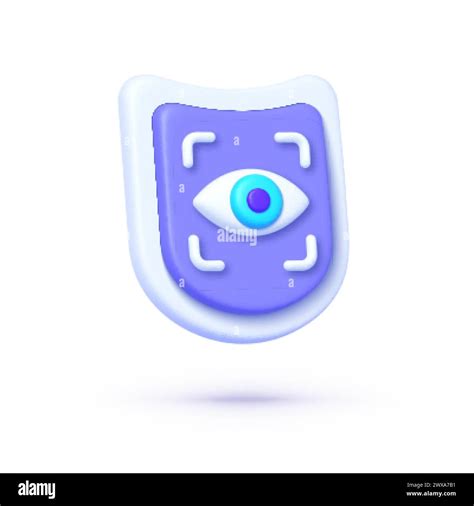 Eye Scan 3d On White Background Icon Design Data Technology Eye