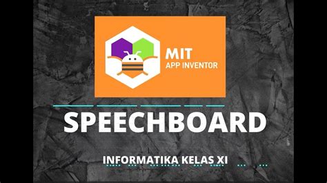 Tutorial AppInventor Speechboard YouTube