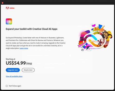 p creative cloud apps popup when opening latest p page 2 adobe