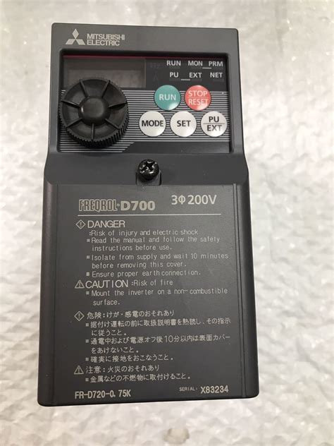 Yahooオークション 三菱電機 Mitsubishi インバーター Fr D720 075