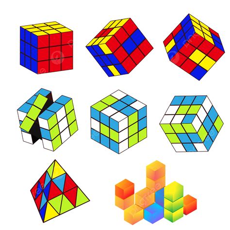 Multicolor Vector Art PNG Multicolored Cube Vector Multicolored Magic Cube Building Blocks