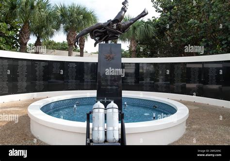 Memorial Wall At The Navy Seal Museum In Fort Pierce Florida Including