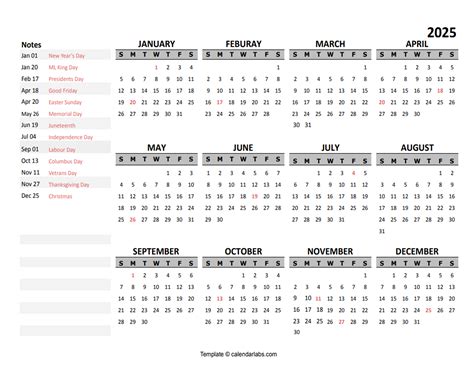 Calendar Google Docs Template 2025 Hana Ruby