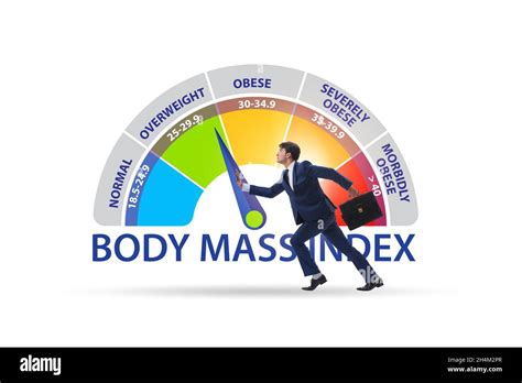 Concept Of BMI Body Mass Index With The Man Stock Photo Alamy