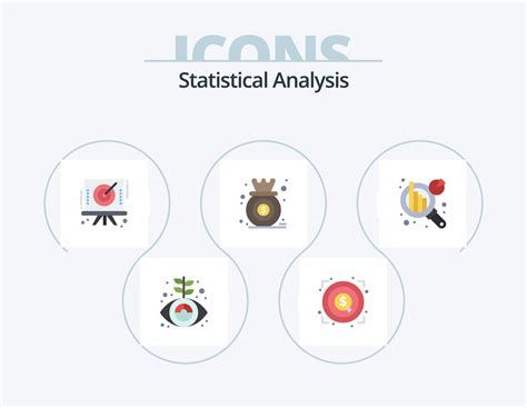 Statistical Analysis Flat Icon Pack 5 Icon Design Chart Analysis Graph Arrow Diagram