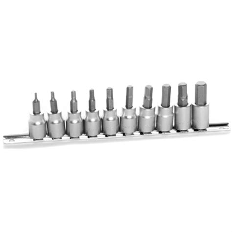 Wilmar 10 Pc Mm Hex Bit Socket Set W1388