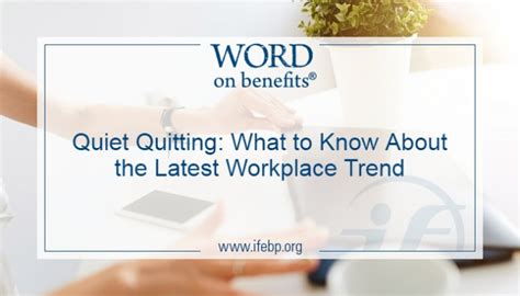 Quiet Quitting What To Know About The Latest Workplace Trend Word On
