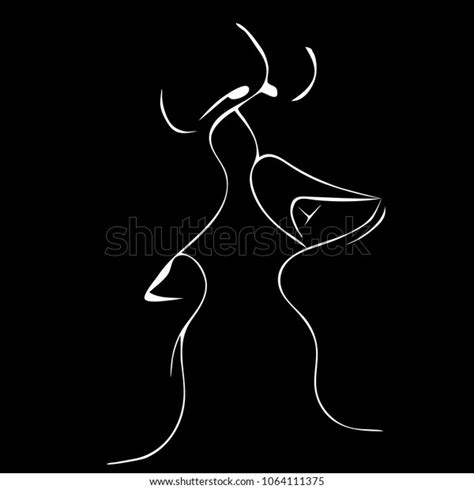 Realationship Between Man Woman Lips Kiss Stock Vector Royalty Free