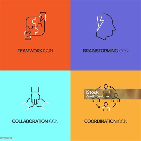 비즈니스 사람들 관련 벡터 얇은 라인 아이콘 윤곽선 기호 모음 개념에 대한 스톡 벡터 아트 및 기타 이미지 개념 개발 경영자 Istock