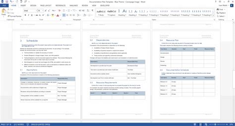 Documentation Plan MS Word Technical Writing Tools