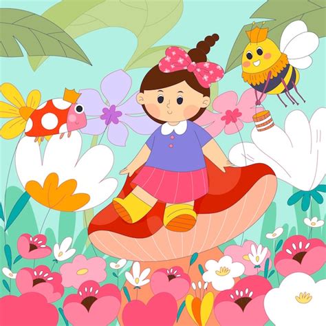 Ilustra o de livro infantil desenhado Vetor Grátis