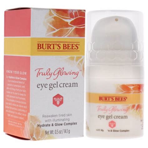 Burts Bees Truly Glowing Eye Gel Cream Unisex 05 Oz White Pack Of 14
