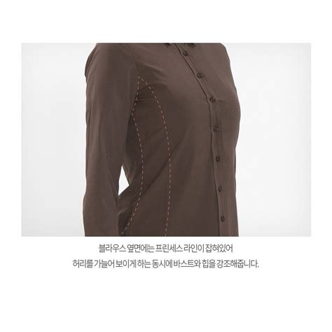 B104tl 브라운 밤색 여성 긴팔 단색 블라우스 1674006861 티마스터