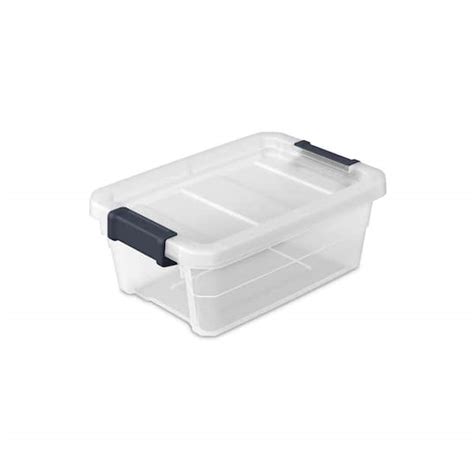 Sterilite 16 Qt Stacker Box Frosted Lid 14728606 The Home Depot